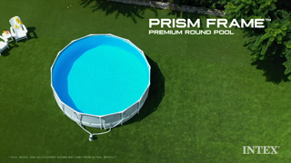 Intex 26719EH 14ft x 42in Prism Frame Above Ground Swimming Pool with ...