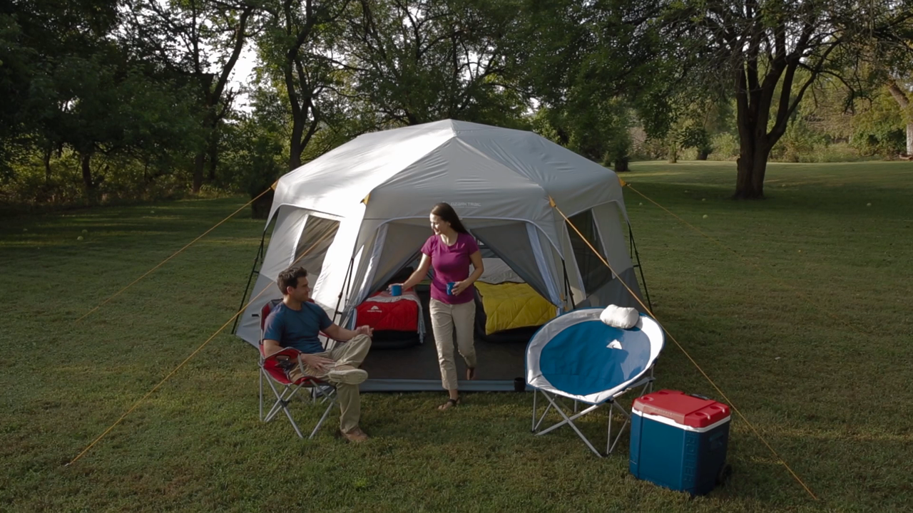 Ozark Trail 15' x 13' 8-Person Instant Hexagon Cabin Tent, 36.04 lbs ...