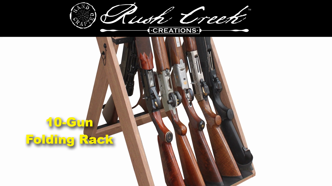 Rush Creek Creations Deer Camp Portable 10 Gun Folding Storage Rack ...