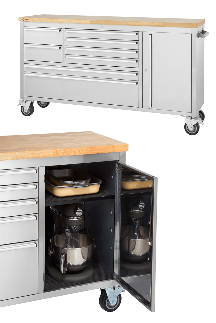 TRINITY 66″ Stainless Steel Rolling Workbench | My online store dba ...