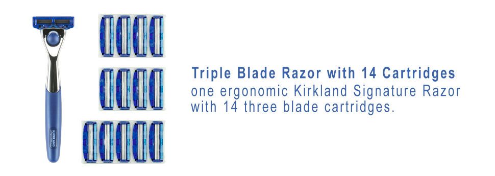 Kirkland Signature Triple Blade Razor 14-count | My online store dba ...