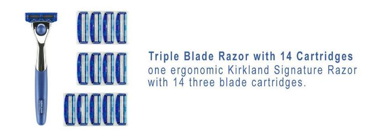 Kirkland Signature Triple Blade Razor 14-count | My online store dba ...