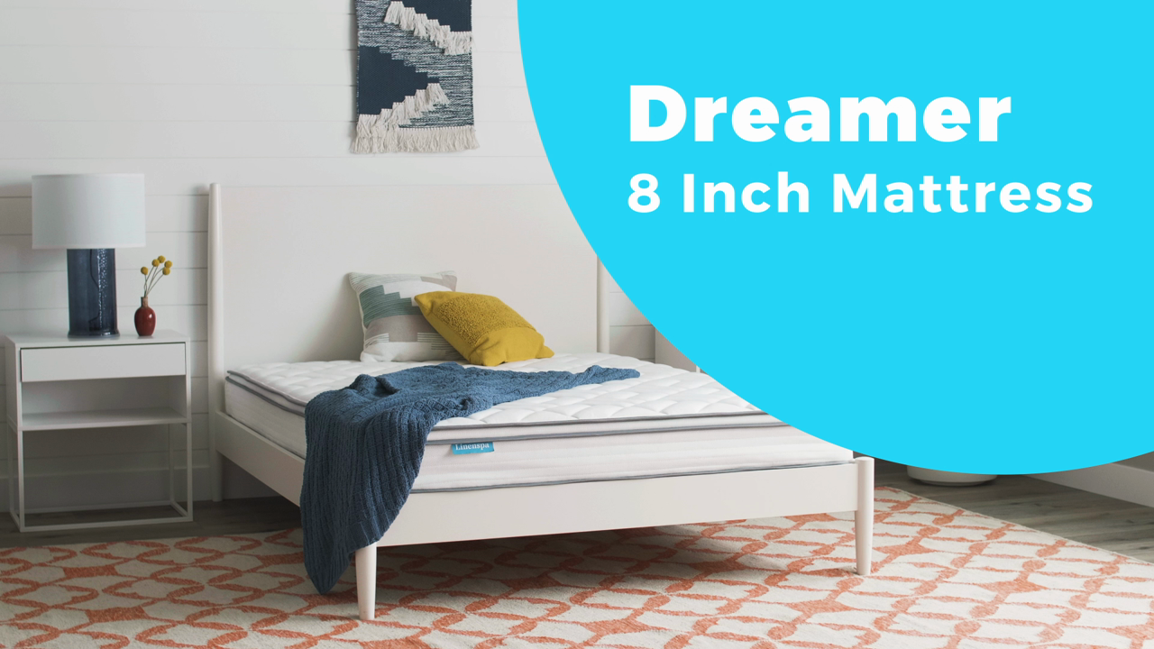 Linenspa Dreamer 8" Soft Gel Memory Foam Hybrid Mattress, Full ...